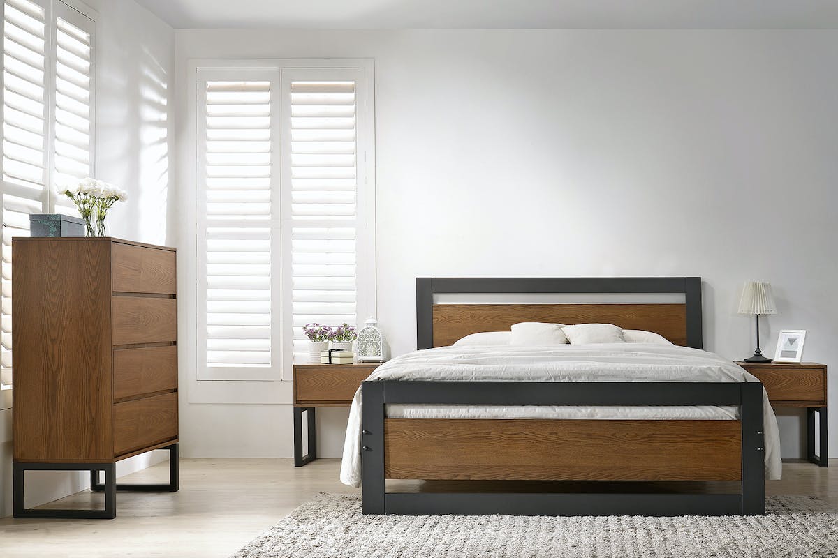 Harmony olivia charcoal wooden bed frame store