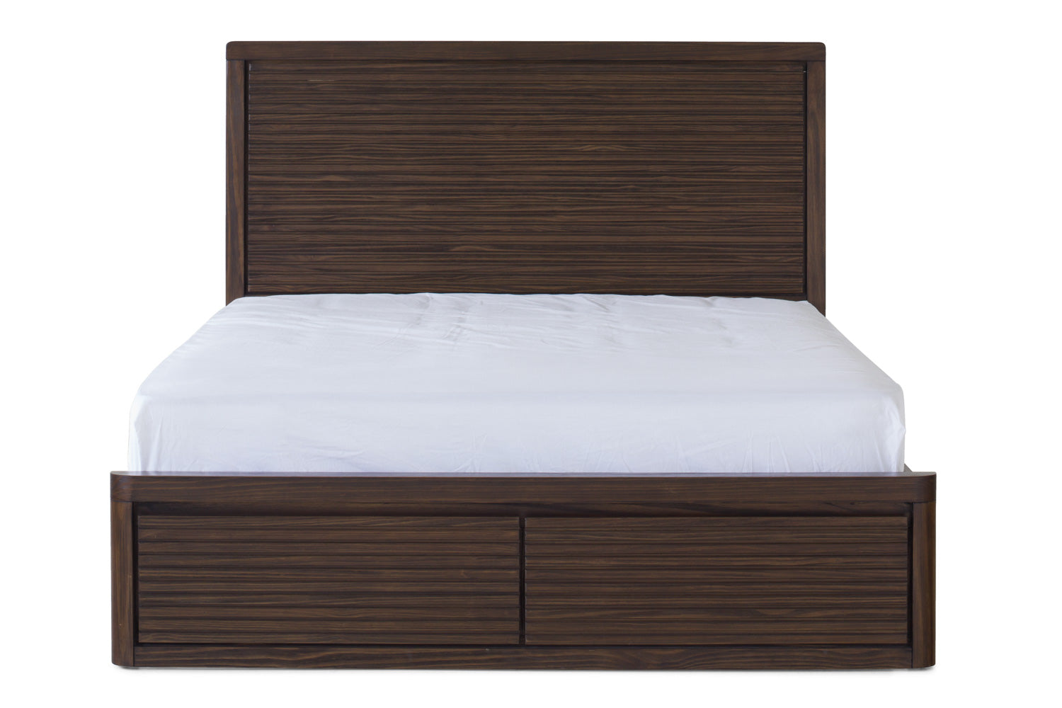 Dark brown king bed frame store