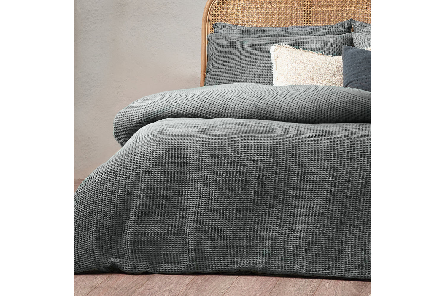 Chunky Waffle Duvet Set Dusk Super King