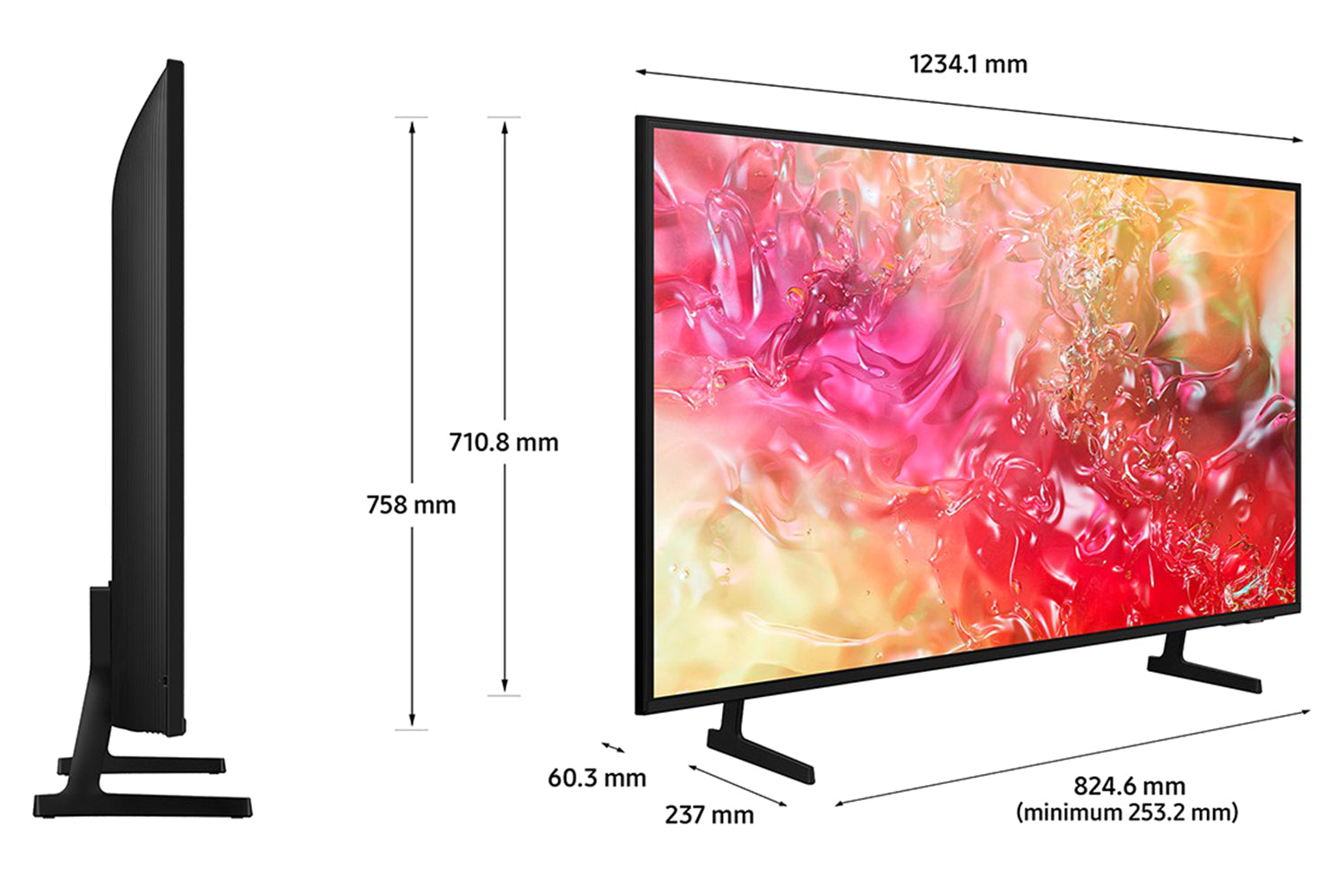 Samsung DU7100 55 Crystal UHD 4K HDR LED Smart TV 2024 UE55DU7100KXXU